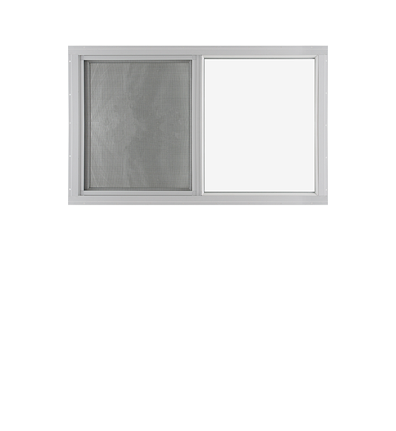 Vertical Slider 18" x 36" One Piece Arched Window with Temper Glass