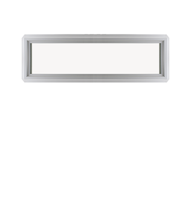 Fixed 12" x 36" Transom Double Pane Tempered Low-E Clear PVC Window