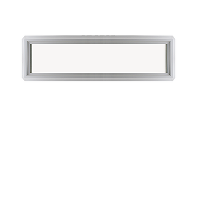 Fixed 12" x 48" Transom Double Pane Tempered Low-E Clear PVC Window