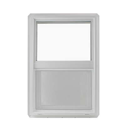 Vertical Slider 24" x 36" Double Pane Tempered Clear Glass Low-E PVC Window
