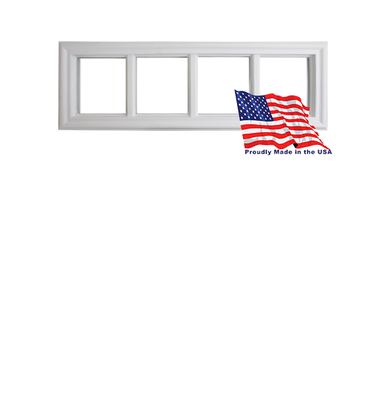 Door Glass 4-Lite Transom Window Insert External Grids