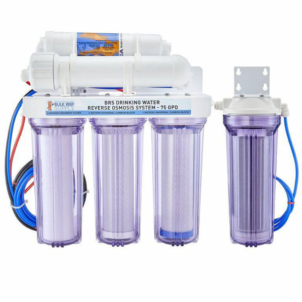 6 Stage 75GPD Drinking & Reef RO/DI System with Silver Faucet - Bulk ...