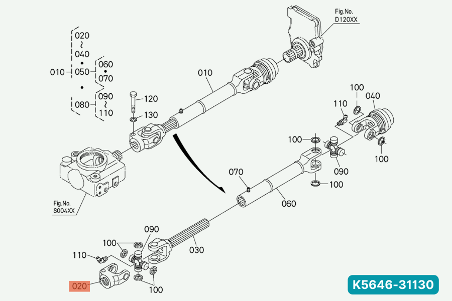 K5646-31130 YOKE