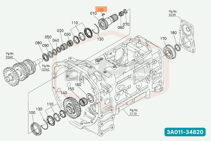 3A011-34820 KEY (SYNCHRONIZER)