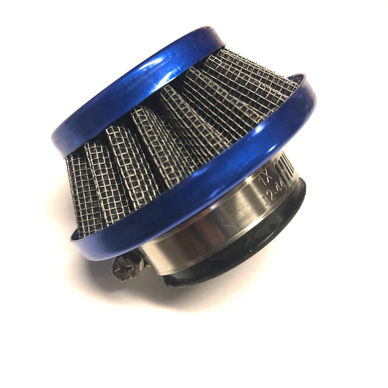 Blue 35mm Cone Air Filter for Dellorto PHVA Carburetors - DENNY CYCLES LLC