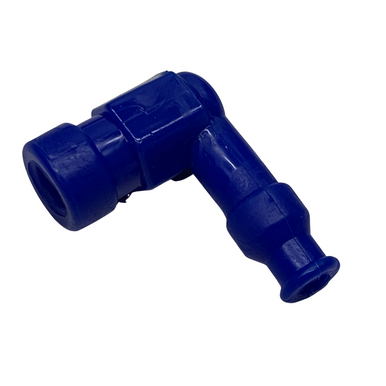 Universal Silicone 90 Degree Spark Plug Boot - Blue - DENNY CYCLES LLC