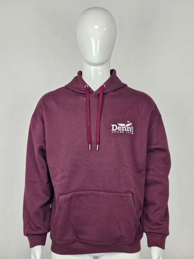 Denny Cycles Premium Pullover Hoodie – Maroon - DENNY CYCLES LLC