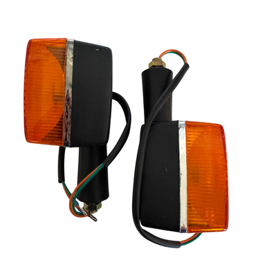 Universal Tomos Style Rectangle Turn Signal - Black - Set of 2 - DENNY ...
