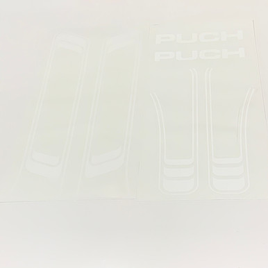 White Decal Set for Puch Maxi Moped - DENNY CYCLES LLC