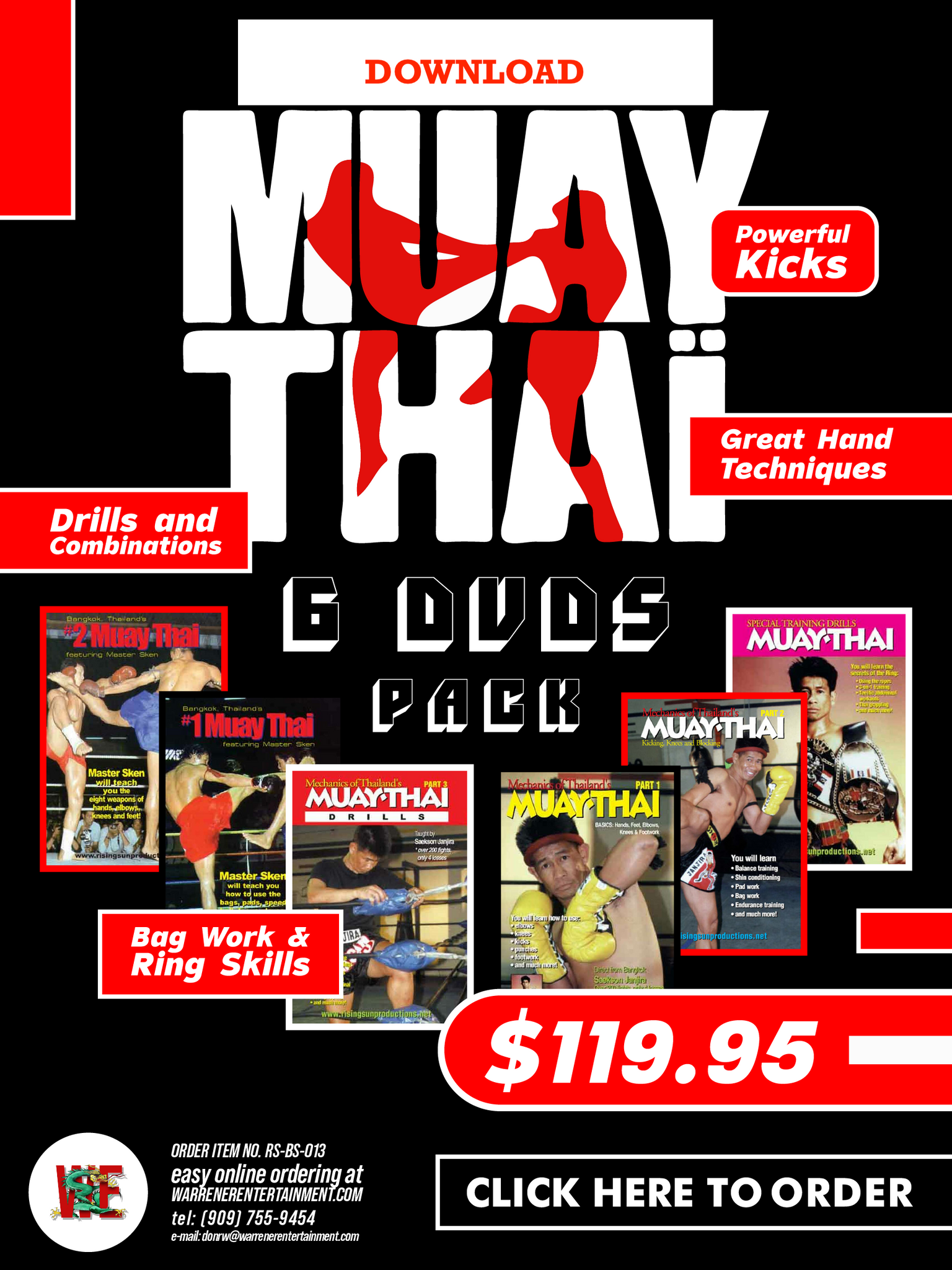 Muay Thai Box Set (6DVD) download - Warrener Entertainment