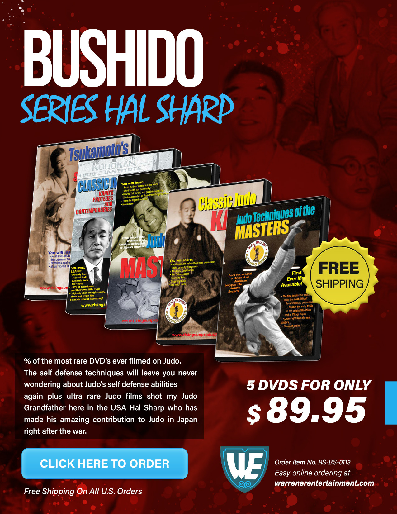 Bushido Series Hal Sharp Box Set (5 DVDs) - Digital Download - Warrener Entertainment