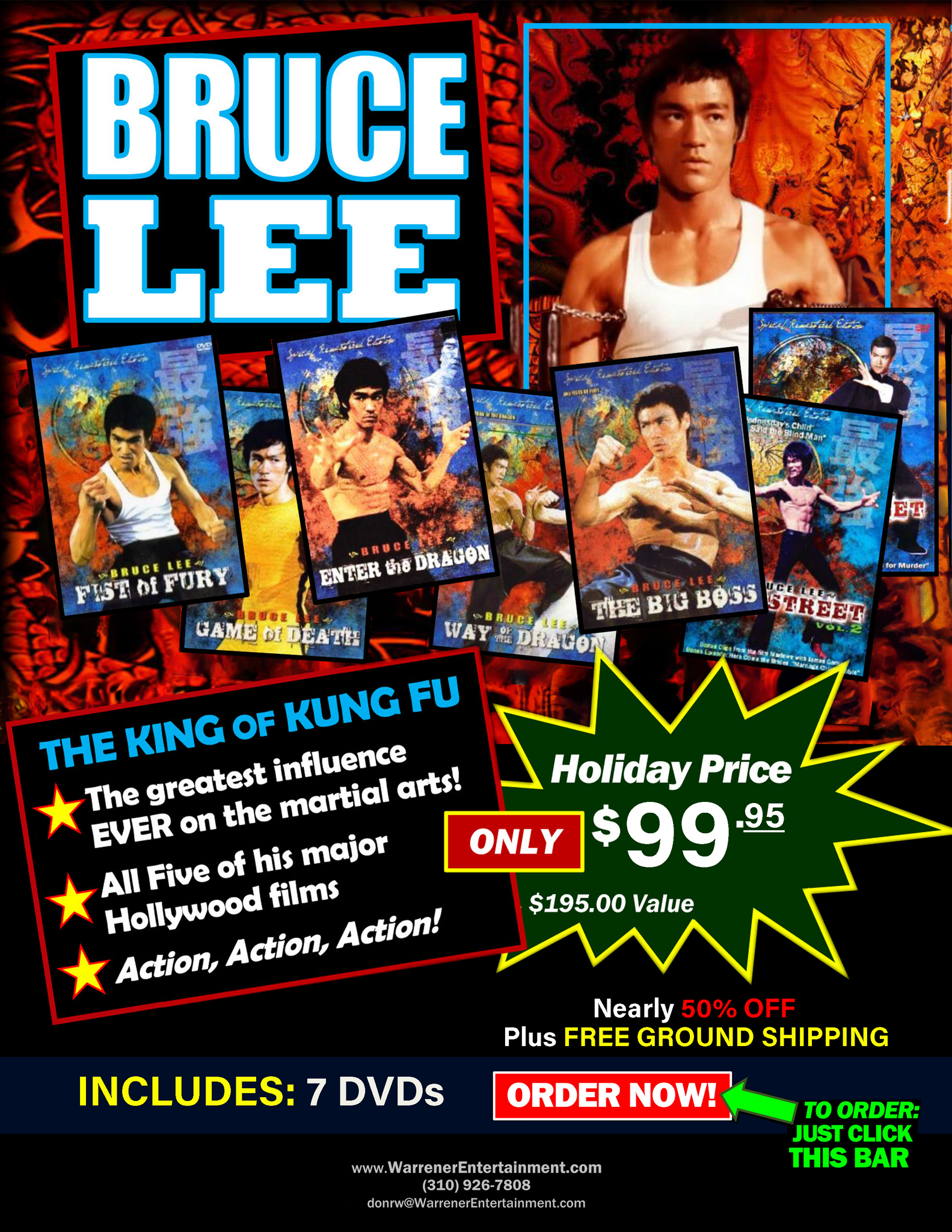Bruce Lee 7 DVD Holiday Box Set