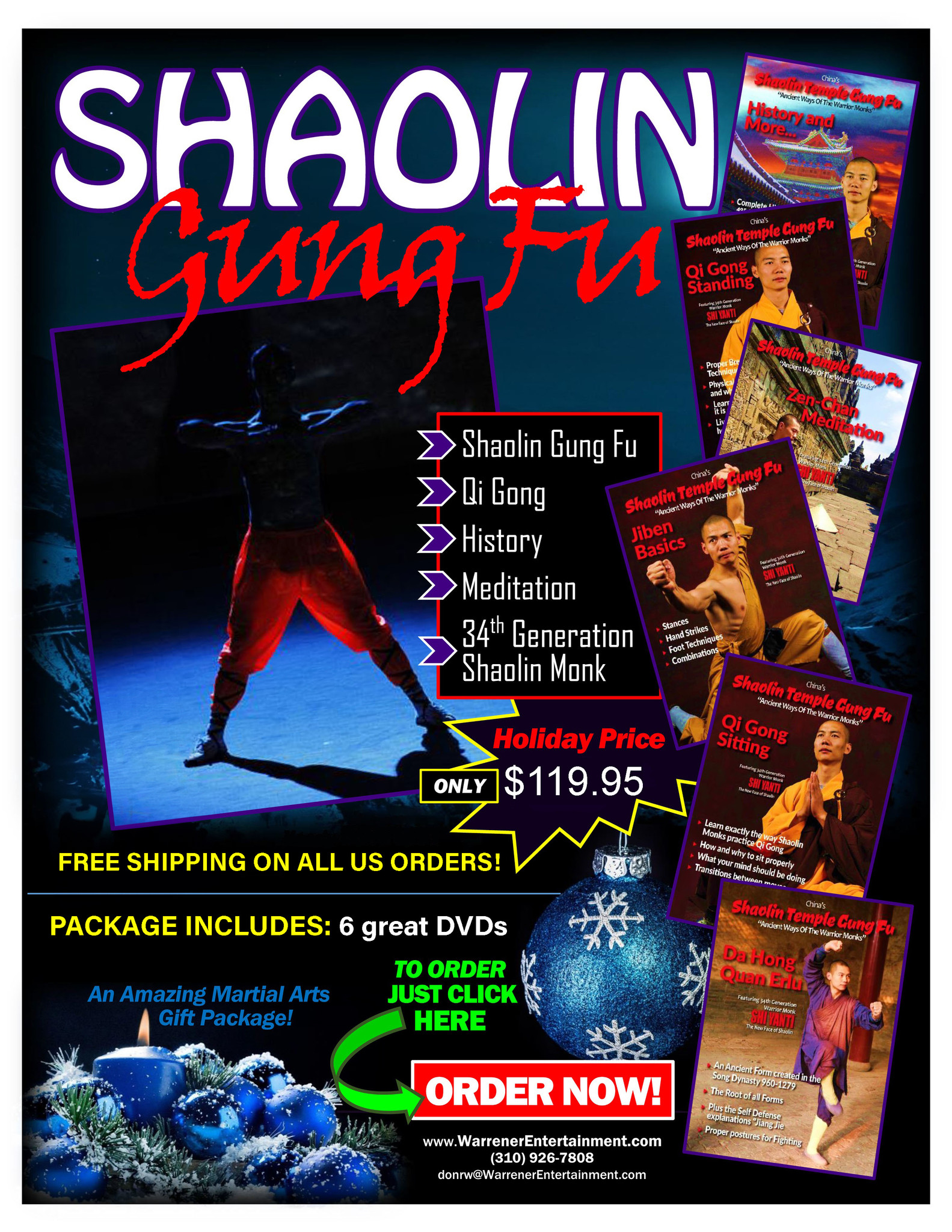 Shaolin Gung Fu Holiday Box Set (6DVDs)
