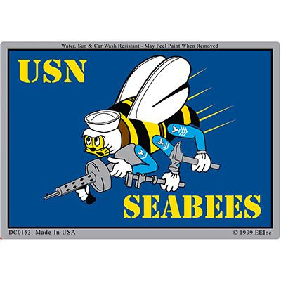 Seabee Sticker - Navy SEAL Museum SHIP Store