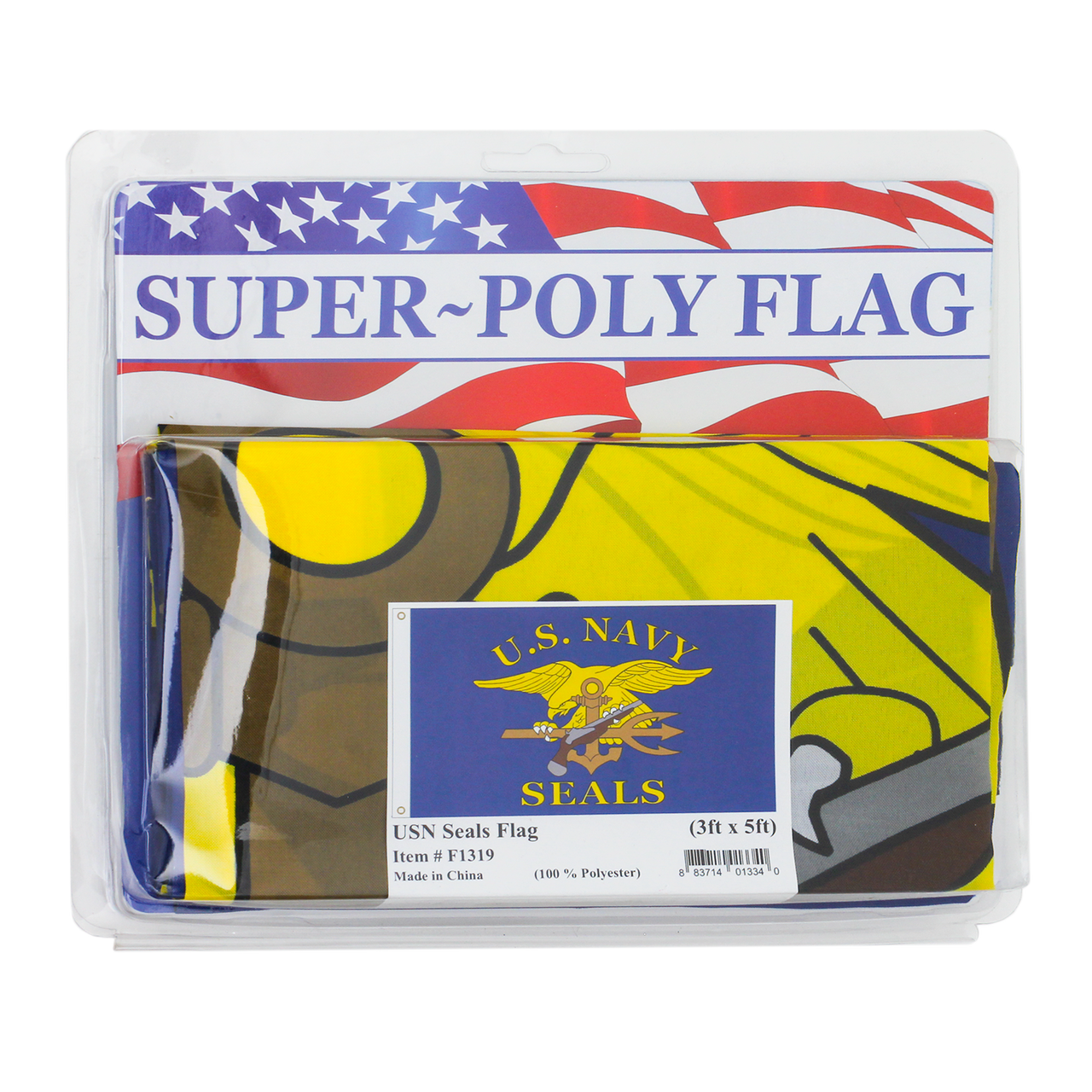 Blue Trident Flag - Navy SEAL Museum SHIP Store