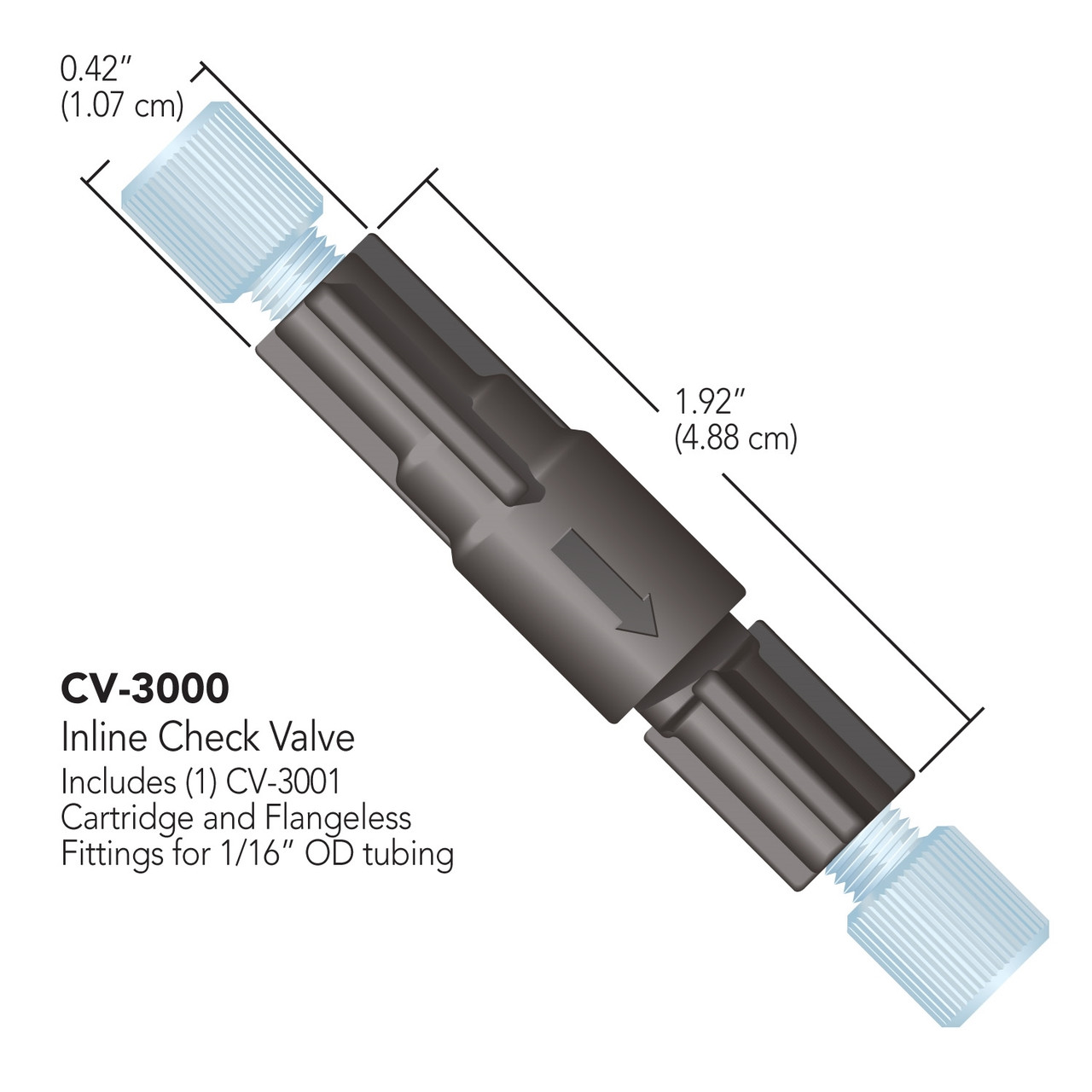 CV-3000 - Check Valve Inline Assembly - Chrom Tech, Inc.