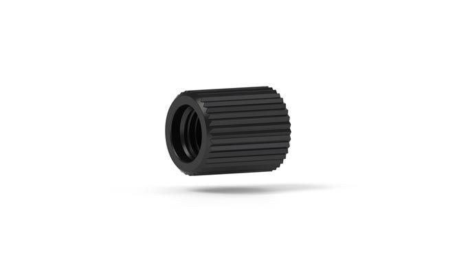 P-755 - Cap 1/4-28 Flat Bottom Tefzel - Chrom Tech, Inc.