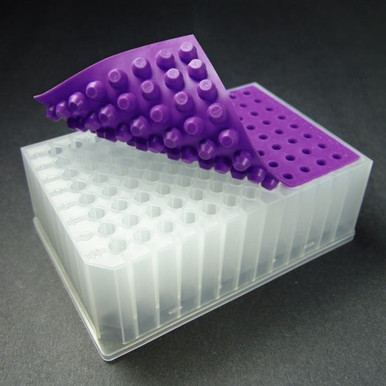 96-0663P - Pre-Slit Purple Silicone/PTFE Cap Mat, 5/pk - Chrom Tech, Inc.