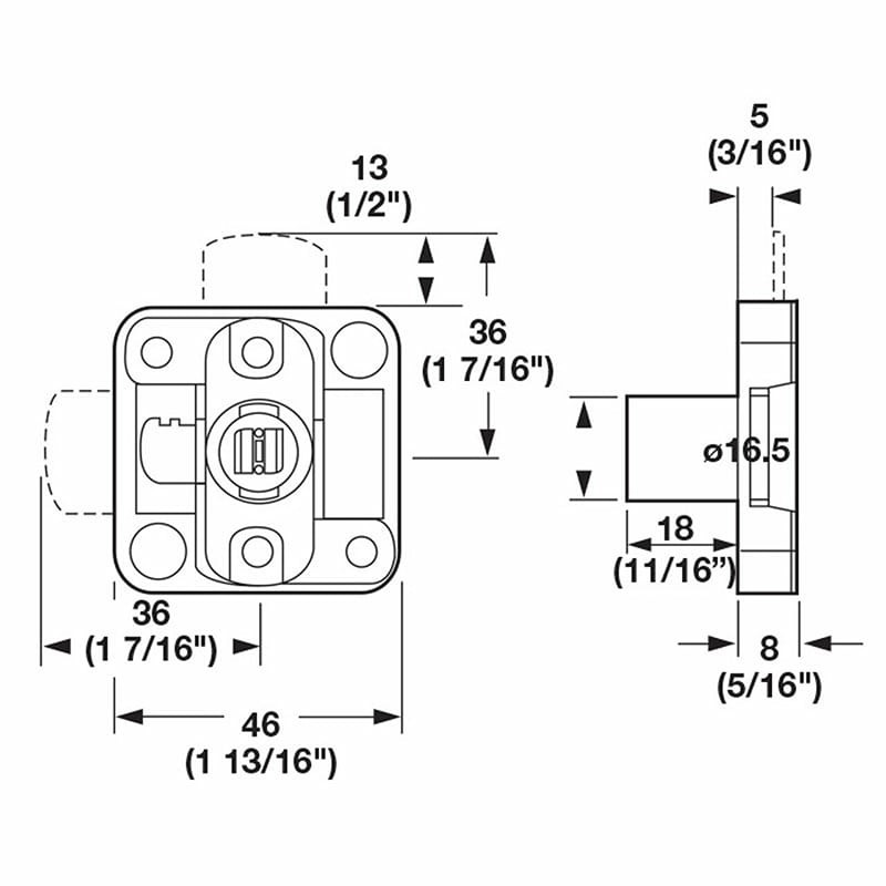 Timberline CB-250 Deadbolt | Double Cabinet Door Lock System 250