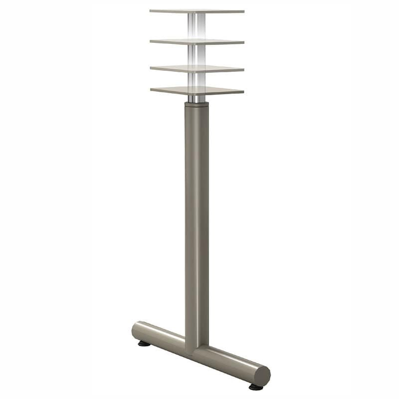 Height Adjustable Metal T-Base Transformer Table Support (Set of 2)