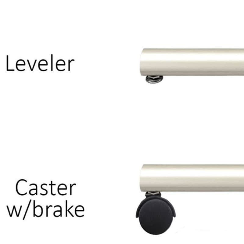 Height Adjustable Metal T-Base Transformer Table Support (Set of 2)