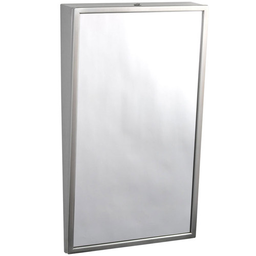 Bobrick Stainless Steel Channel Framed Mirror - Tempered Glass