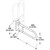 HEWI Nylon Swing Up Support Rail Toilet Grab Bar - Series 801