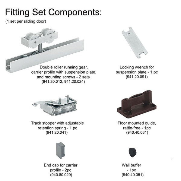 Hawa Junior 120/B Sliding Wood Door Kit 14936 | Easy to Install