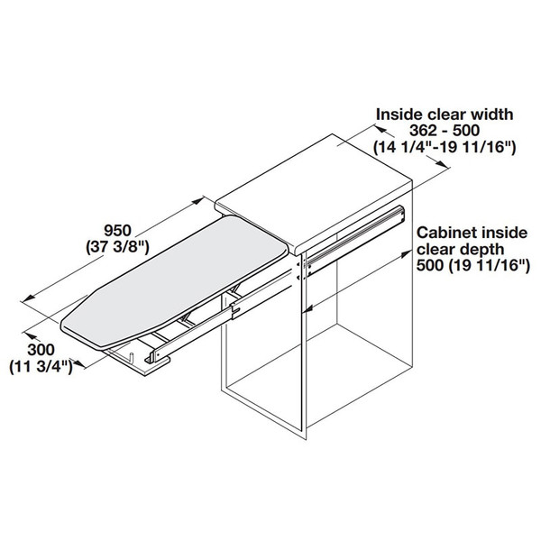 Ironfix Built In Ironing Board 568.60.710