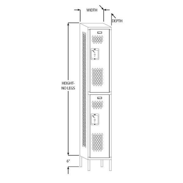 ASI Metal Lockers Double Tier - Competitor Collection