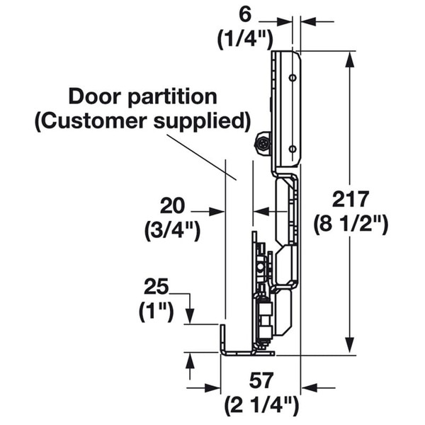 Accuride 1321 Pro Pocket Flipper Door Slide with Auto Open