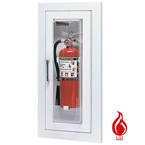 Semi-Recessed Fire Extinguisher Cabinet - Larsen Architectural Series