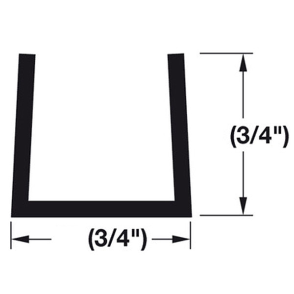 HandiTRIM 96” PVC Edge Cap Molding - HandiWALL Slatwall System