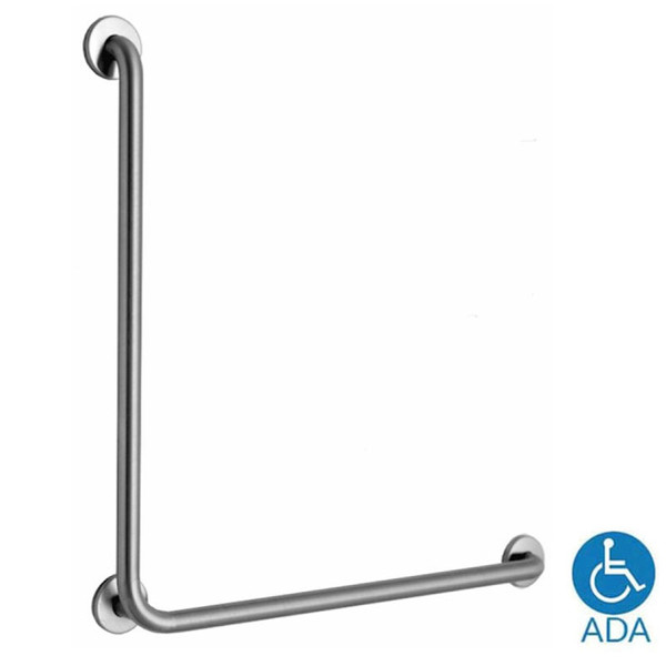 Bobrick Stainless Steel Two Wall Corner Grab Bar - 1.25" Dia