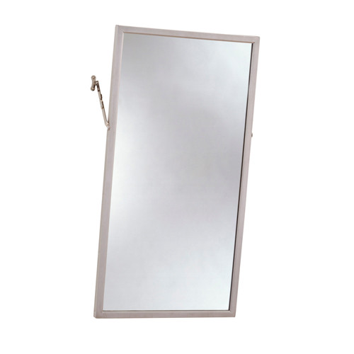 Bobrick Stainless Steel Framed Adjustable Tilt Mirror - Float Glass