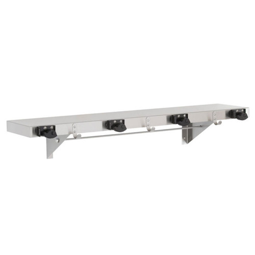 Bobrick Stainless Steel Shelf with Mop and Broom Holders B-224