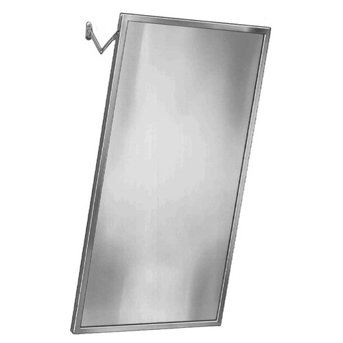 Bradley Stainless Steel Angle Frame Adjustable Tilt Mirror - Float Glass