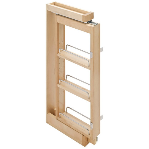 Hafele Wall Filler Pull Out 3 Tier Wood Shelves with Frame