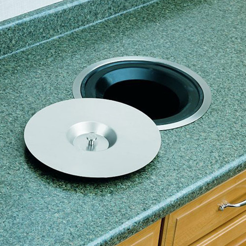 Richelieu Rev-A-Shelf Recessed Countertop Waste Bin with Lid 806011SS