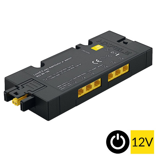 Loox5 12V LED Lights Box to Box 6 Way Distributor with Switch Port