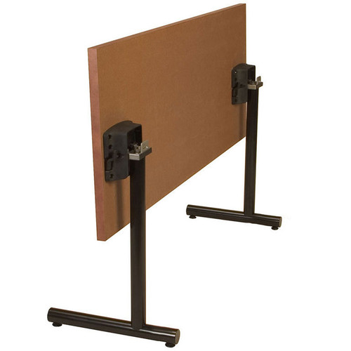 Tubular C-Base Metal Table Support with Flip Top Bracket (set of 2)