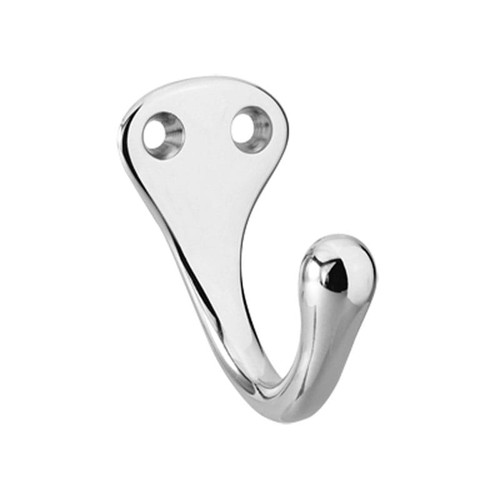 PDQ Wardrobe Hook - Wall Mounted Cast Brass with Hardware