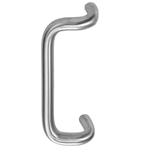 PDQ Offset Door Pull 10" Handle - 1" Round Stainless Steel