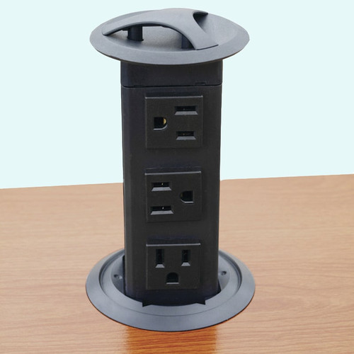 Pop-Up Plastic Charging Tower - 3 Power Outlets - Hafele 822.99.320