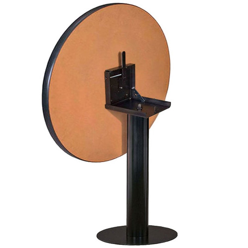 Metal Disc Pedestal Table Base with Flip Top Bracket