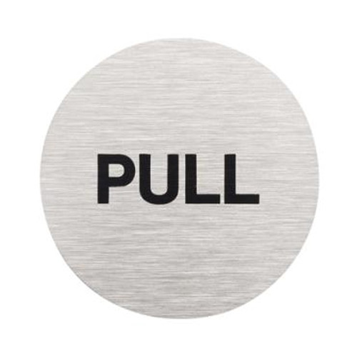 HEWI Stainless Steel PULL Symbol Door Signage - Series 111
