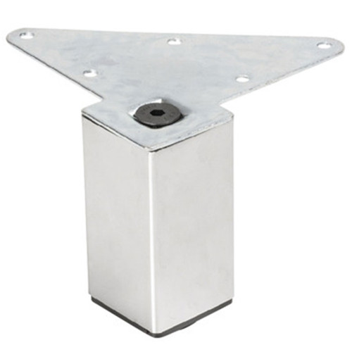Hafele Corner Mount Square Steel Furniture Foot (Set of 4)