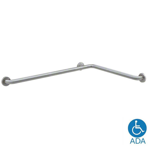 Bobrick Stainless Steel Two Wall Corner Grab Bar - 1.5" Dia