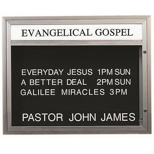 AARCO Outdoor Double Sided Community Board with Header