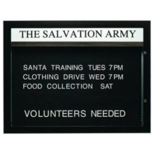 AARCO Outdoor Single Sided Community Board with Header